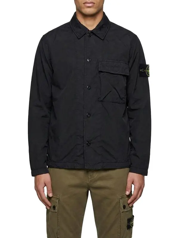 Stone Island Recycled Nylon Overshirt - Black