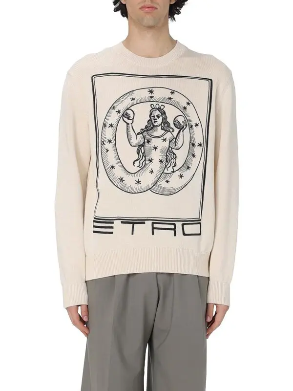 Etro Graphic Knit Jumper - Beige