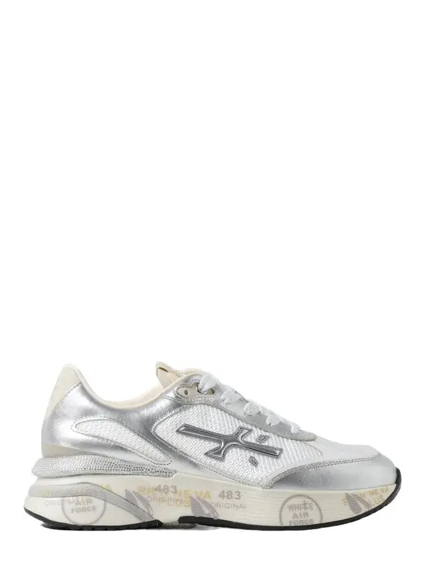 Premiata Metallic Trainers - Silver