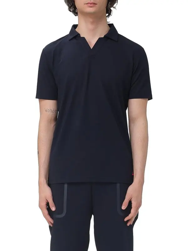 Peuterey Cotton And Silk Blend Polo - Blue