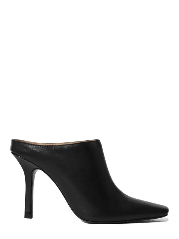 Patrizia Pepe Leather Mules With Stiletto Heel - Black