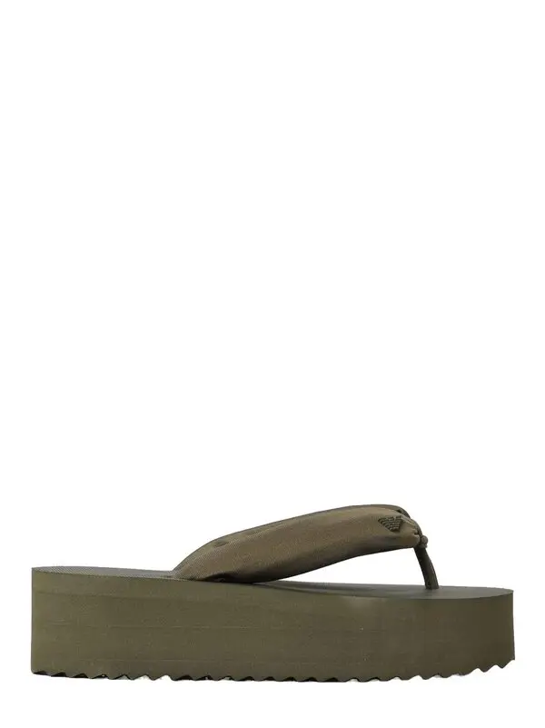 Emporio Armani Platform Thong Sandals - Olive