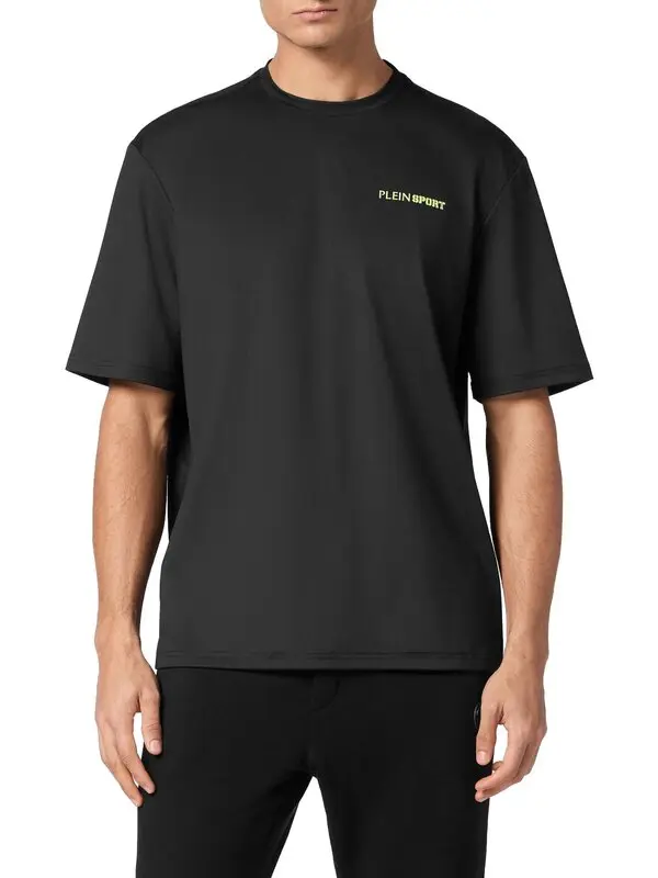 PLEIN SPORT Cotton T-shirt With Logo - Black