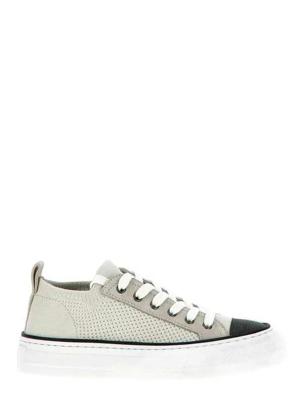 Brunello Cucinelli Textured Lace-up Trainers - Multicolor