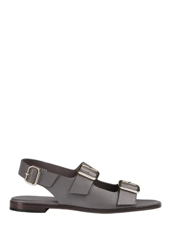 DOUCAL'S Buckled Slingback Sandals - Grey