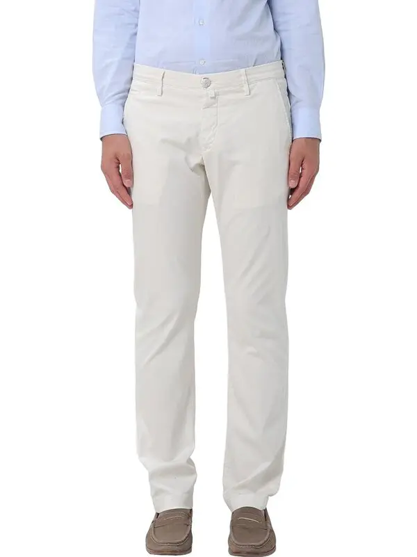 Jacob Cohen Cotton Blend Chino Trousers - White