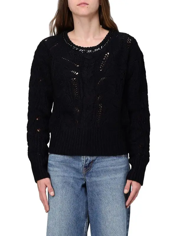 Liu Jo Jumper With Embellished Neckline - Black