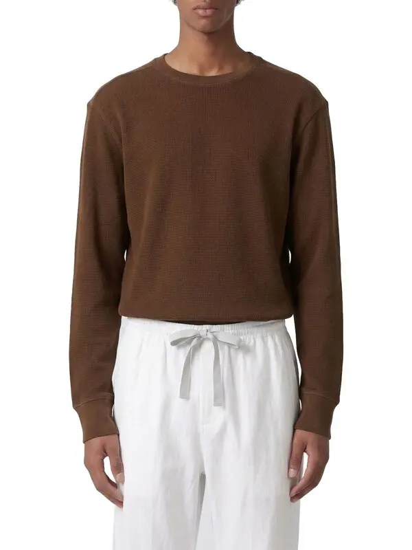 ENTIRE STUDIOS Cotton Knit Crewneck Jumper - Brown