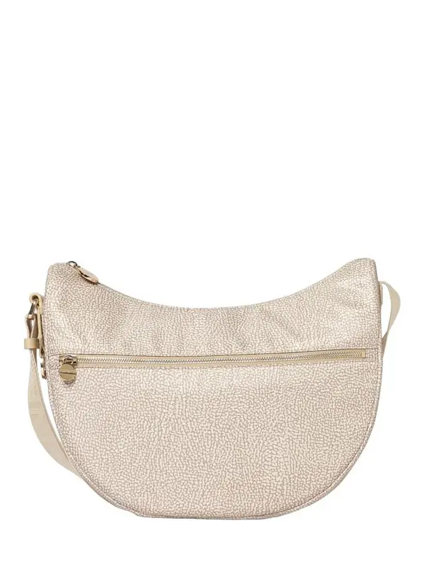 Borbonese Luna Middle Bag In Op Print Nylon - Hazel