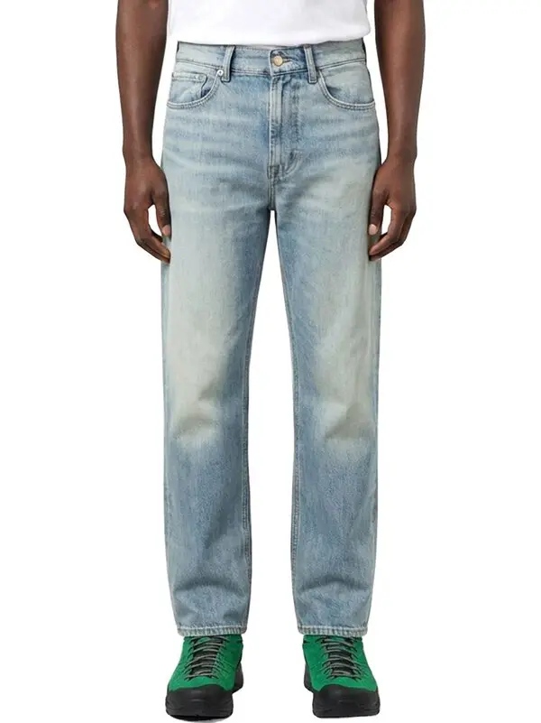 7 For All Mankind Straight Vintage Denim Jeans - Blue 1