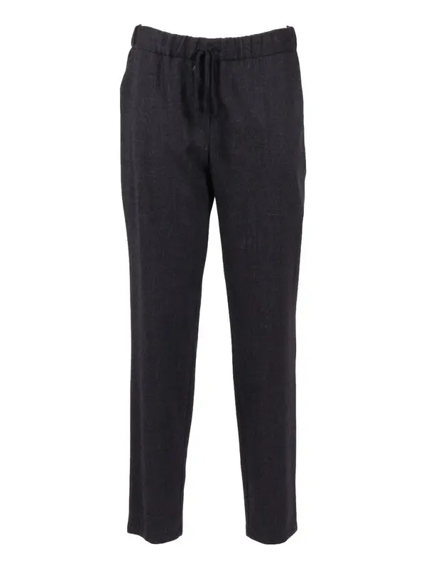 Lorena Antoniazzi Textured Drawstring Trousers - Blue
