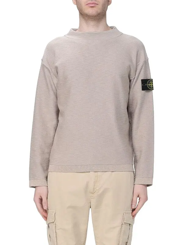 Stone Island Ribbed High Neck Pullover - Sand