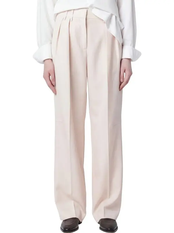 JIL SANDER Wool Trousers - Ivory