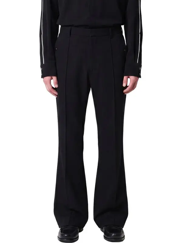 Needles Flared Stretch Technical Fabric Pants With Elasticated Waist - Black