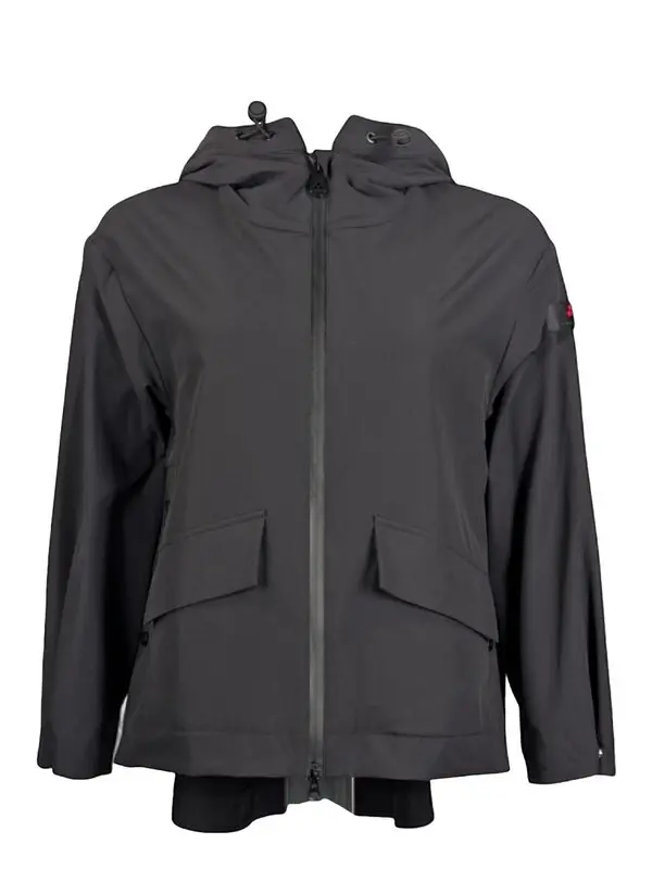 Peuterey Nylon Hooded Windbreaker Jacket - Black