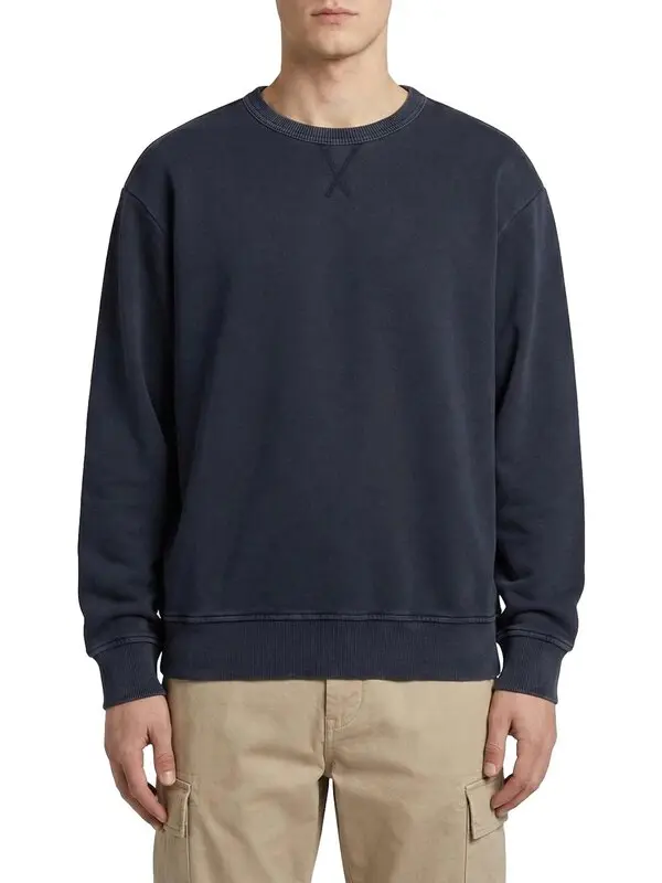 FAY Cotton Crew Neck Sweatshirt - Blue