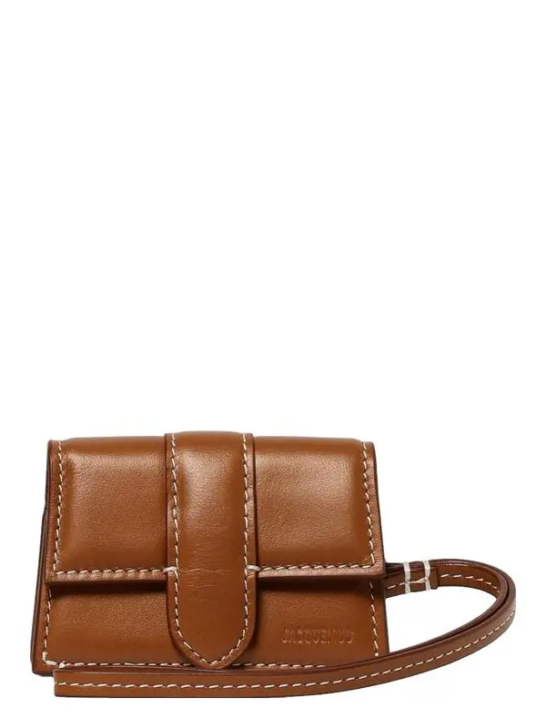 Jacquemus Leather Wallet With Strap - Brown