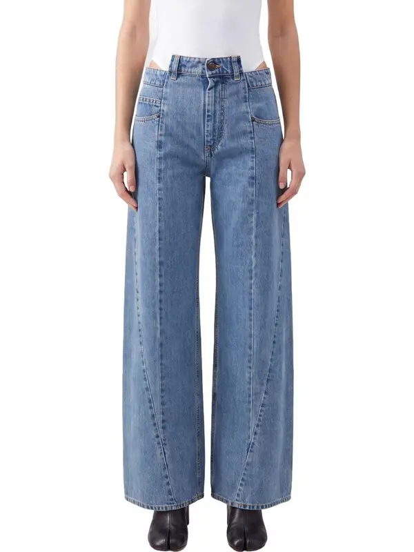 MAISON MARGIELA Mid-rise Flare Jeans In Cotton - Blue