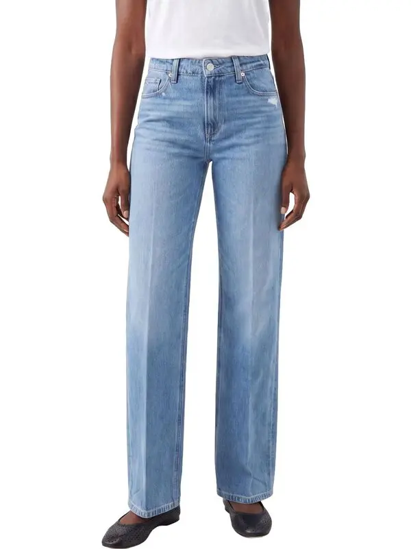 Paige High-waisted Straight Leg Jeans - Blue