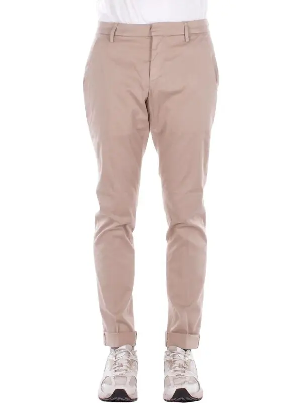 DONDUP Cotton Slim Fit Pants - Beige