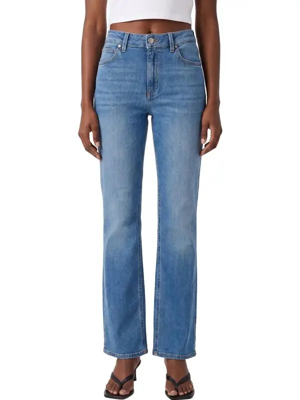 PT TORINO Mid-rise Flared 5-pocket Jeans In Cotton Denim - Blue