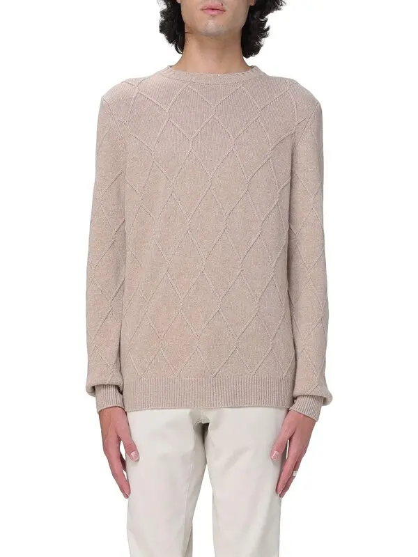 XC Jumper With Diamond Pattern - Beige