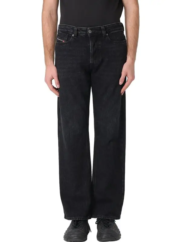 DIESEL® Wash Straight Leg Jeans - Black