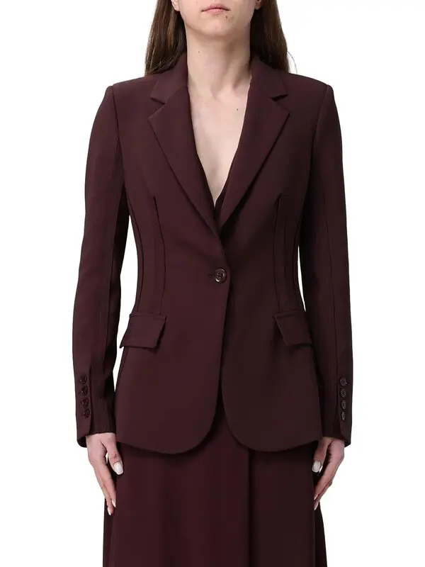 Elisabetta Franchi Slim Single-breasted Blazer - Brown