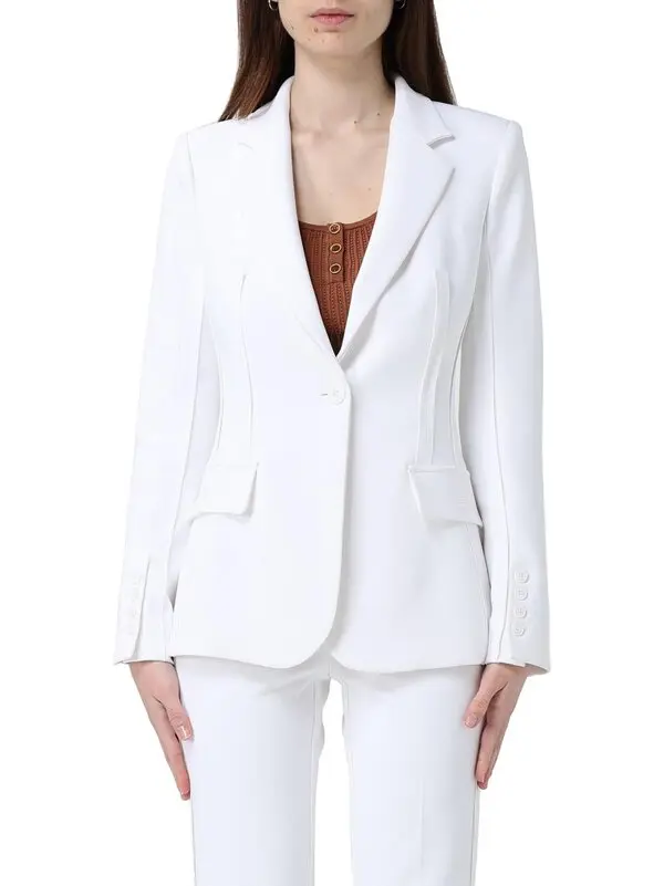 Elisabetta Franchi Slim Single-breasted Blazer - White