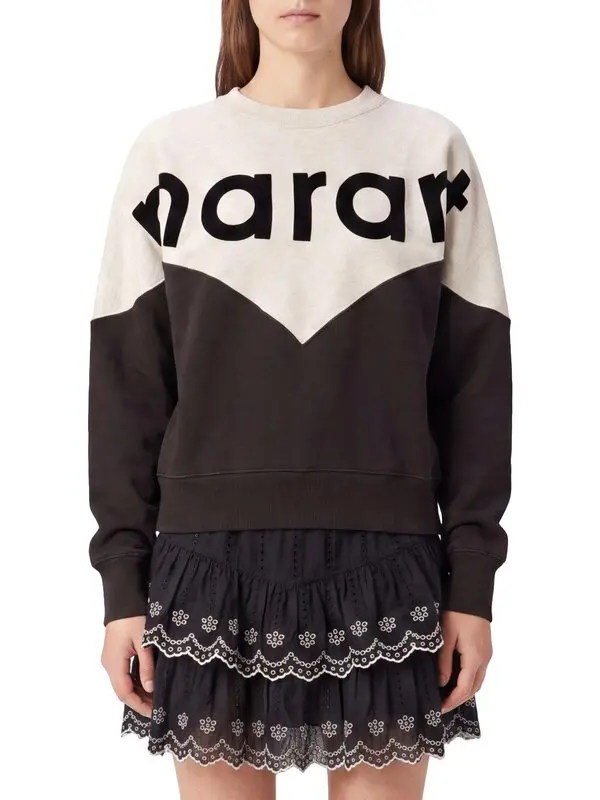 Isabel Marant Étoile Colourblocked Logo Sweatshirt - Black