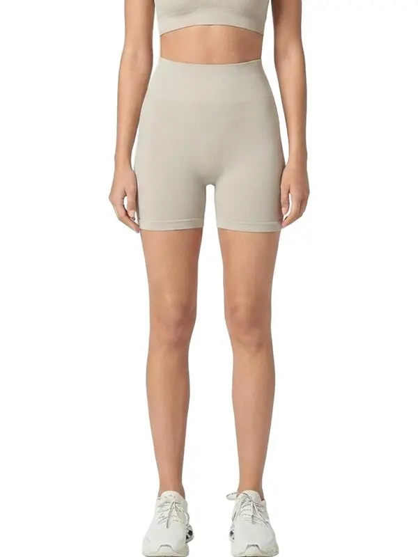 PLEIN SPORT Skinny Fit High-waisted Technical Stretch Shorts - Grey