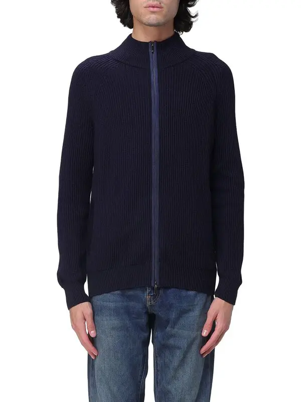 XC Ribbed Zip-up Jumper - Blue
