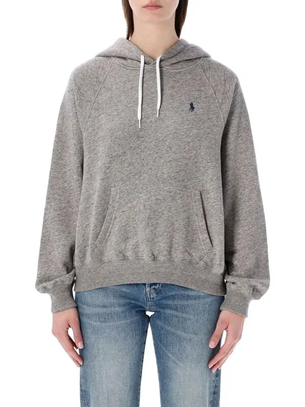 Polo Ralph Lauren Embroidered Logo Hoodie - Grey