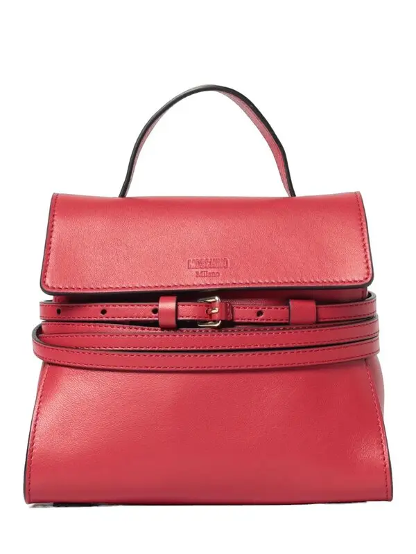 Moschino Leather Tie Detail Mini Handbag - Red