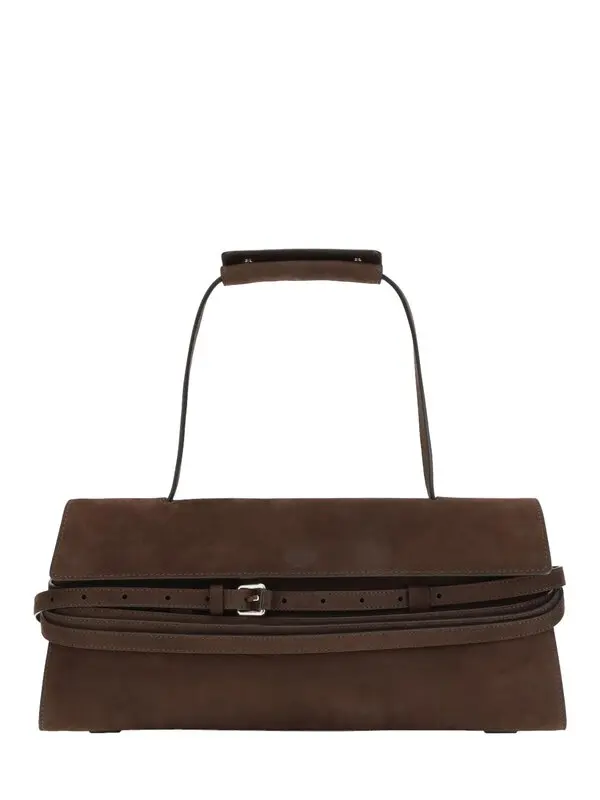 Moschino Tie Me Suede Bag - Brown