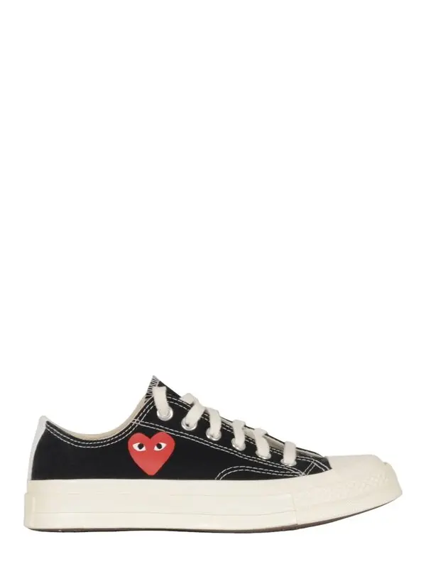CONVERSE X COMME DES GARONS PLAY Canvas Low Top Sneakers - Black