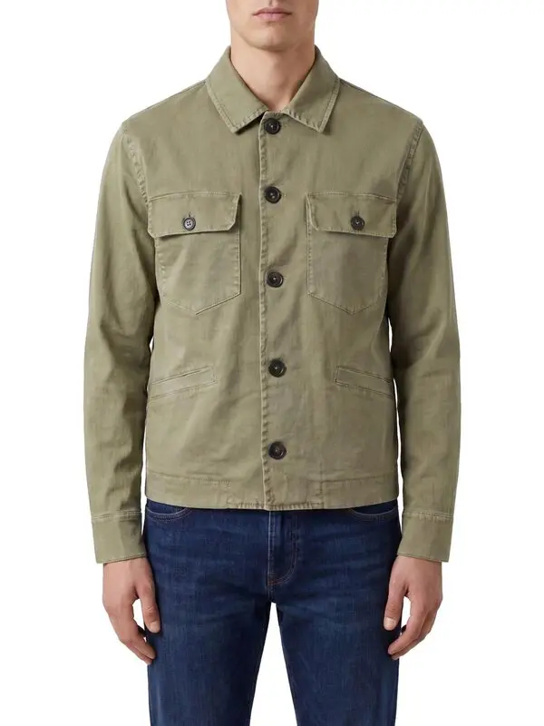 CIRCOLO 1901 Linen And Cotton-blend Shirt Jacket With Patch Pockets - Green