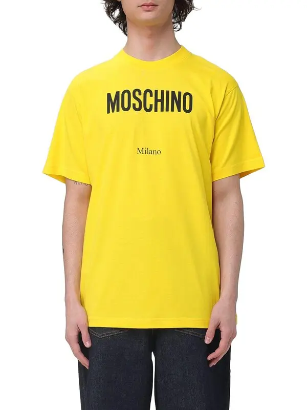 Moschino Cotton T-shirt With Logo - Yellow