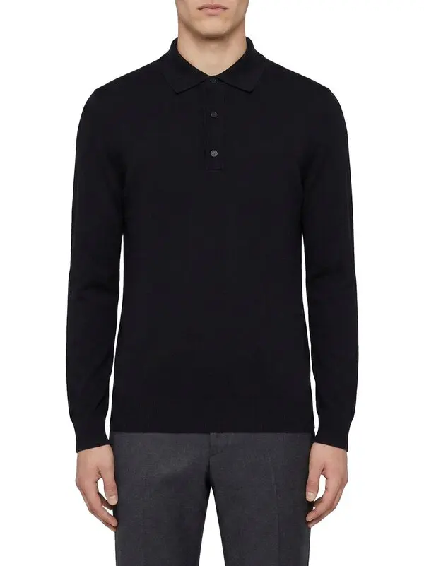 TOM FORD Knit Polo Shirt - Black