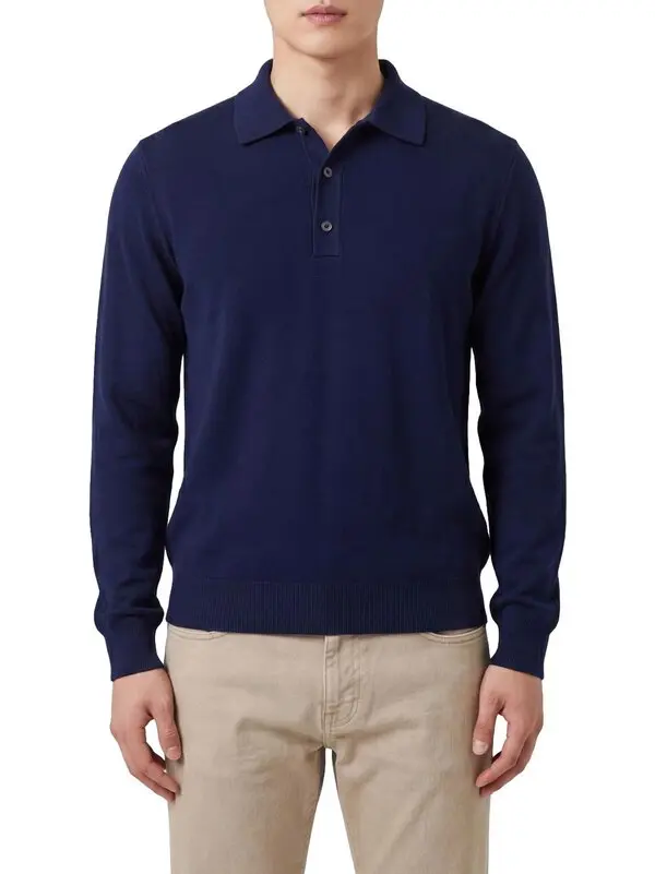 TOM FORD Knit Polo Shirt - Blue