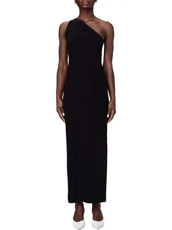 Norma Kamali One-shoulder Sheath Gown - Black