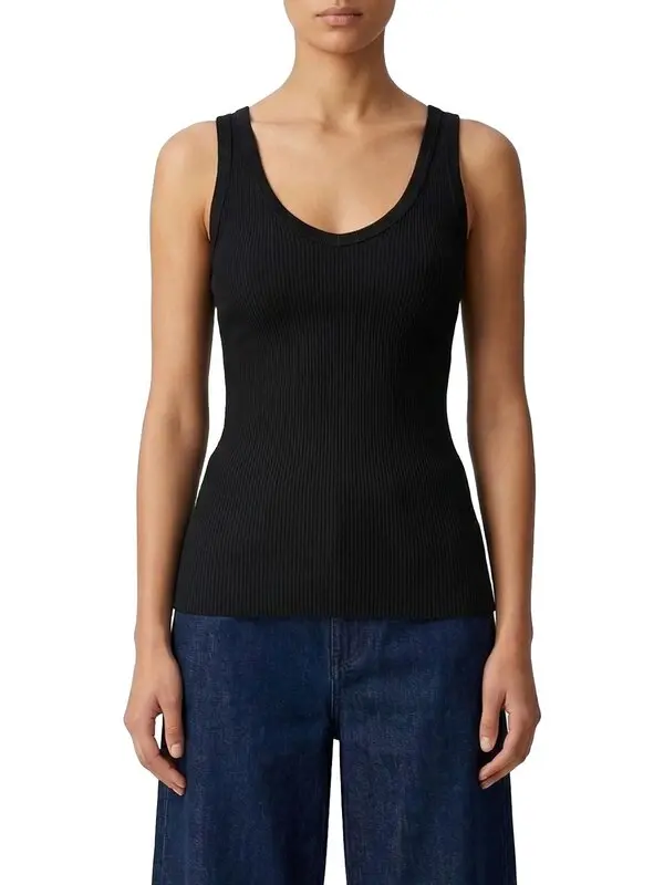 Patrizia Pepe Viscose Blend Tank Top - Black