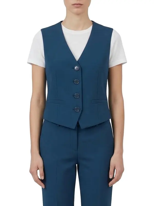 Patrizia Pepe Single-breasted Vest - Orange