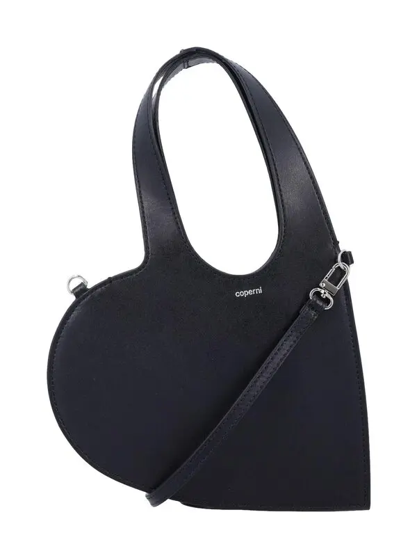 Coperni Heart Leather Tote Bag - Black