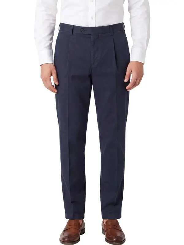 Eleventy Tailored Stretch Cotton Trousers - Blue