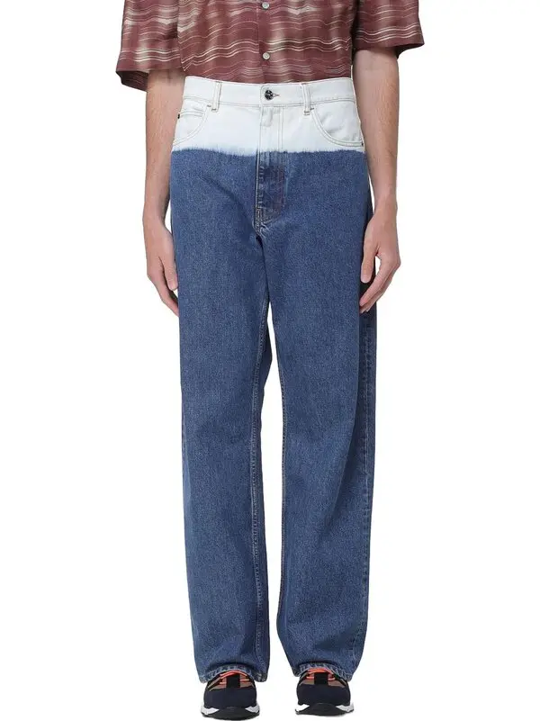 Marni Wide Leg Two Tone Jeans - Denim