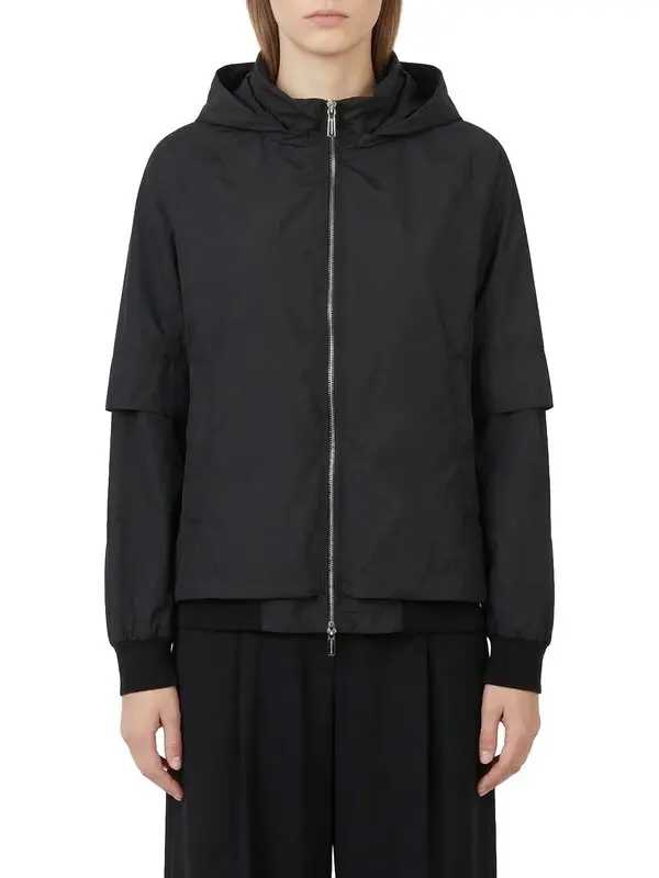 MOORER Talitha-stp Waterproof Technical Fabric Jacket - Black