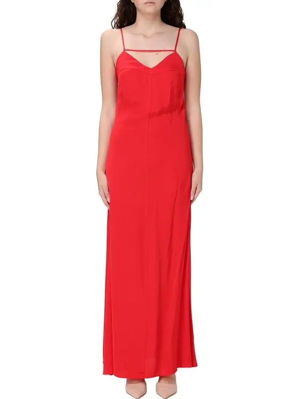 TWINSET Spaghetti Strap Maxi Dress - Red
