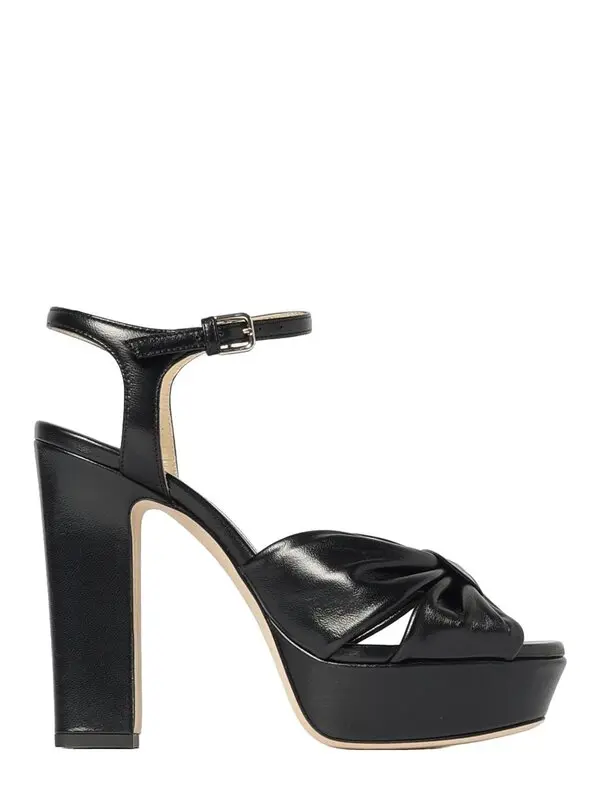 JIMMY CHOO Platform Sandals With Knotted Detail - Black