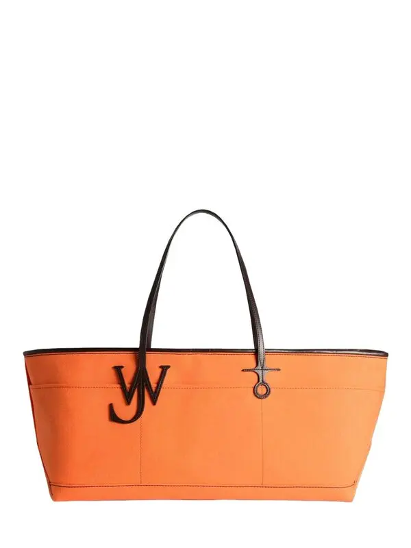 JW Anderson Anchor Monogram Canvas Shoulder Bag - Orange